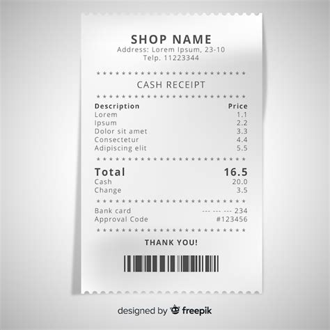 Receipt Texture