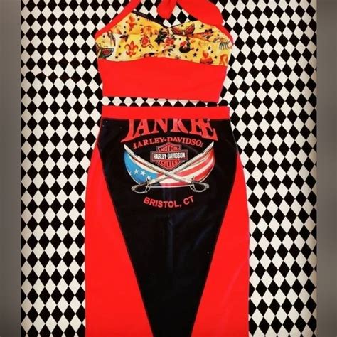 Hardcore Bombshell Clothing Skirts Harley Davidson Pin Up Highwaist