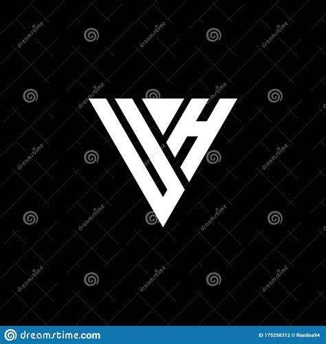 Uh Logo Letter Monogram With Triangle Shape Design Template Stock Vector Illustration Of Brand