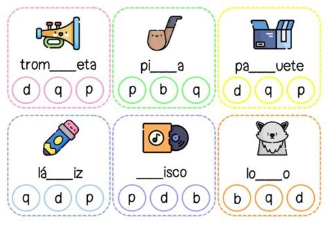 Ejercicio De Lectoescritura Diferenciación Fonemas B D P Q