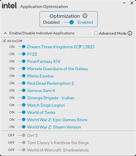 Intel® Application Optimization Visão Geral