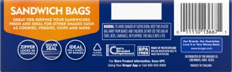 Kroger Reclosable Sandwich Bags 40 Ct Kroger