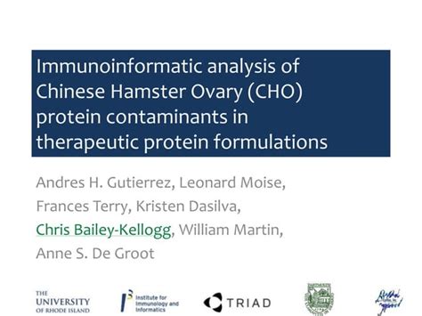 Cho Hcp Immunogenicity Iciw Bailey Kellog Ppt