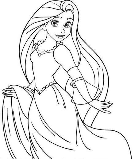 长发公主简笔画黑白色怎么画（共11张） 简笔画图片大全