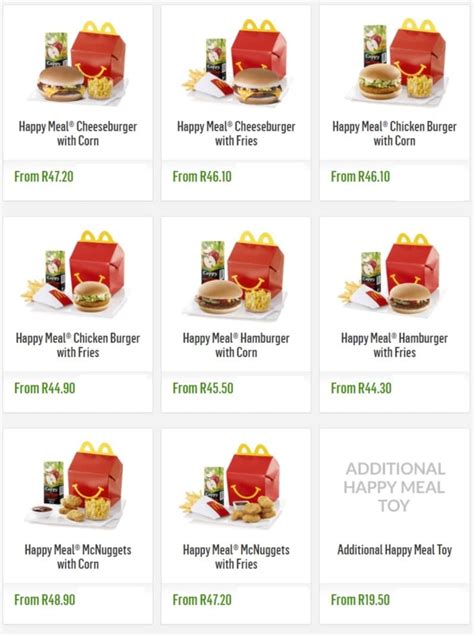 Mcdonalds Menu Prices South Africa