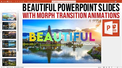 Create Beautiful Powerpoint Slides With Morph Transition Animations Youtube