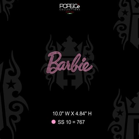 Barbie Name Rhinestone Template Popeice Collections
