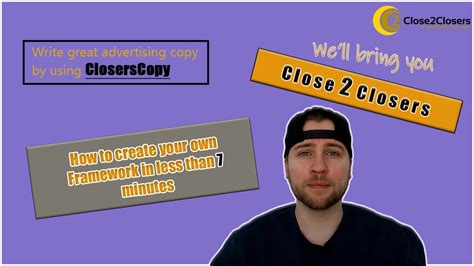 Close2closers How To Create Your Own Framework In Less Than 7 Minutes