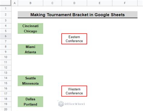 How To Make A Tournament Bracket In Google Sheets Easy Steps