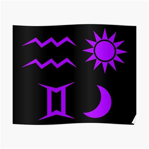 Aquarius Sun Gemini Moon Poster For Sale By Theimmortalking Redbubble