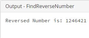 Java Program To Find Reverse Number