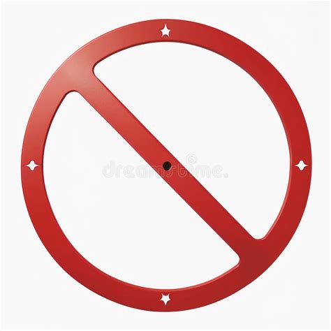A Red Circle With A Diagonal Red Bar Through It Signifying A