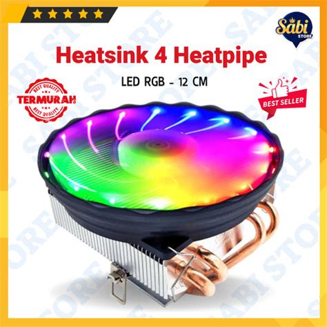 Jual CPU Heatsink 4 Heatpipe LED RGB With 1 Fan 120 Mm Jakarta Barat