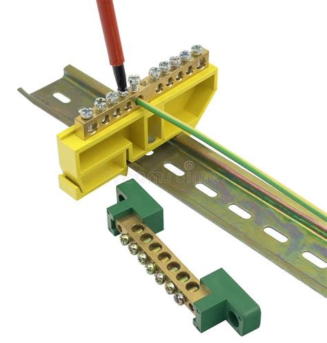 Grounding Electric Bar Block Terminal Stock Image Image Of Terminal