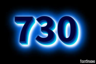 730 Text Effect and Logo Design Number