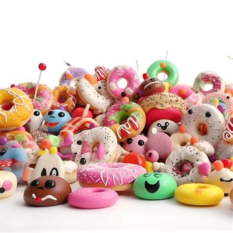 Free Photo Assorted Donuts With Chocolate Frosted Pink Glazed And