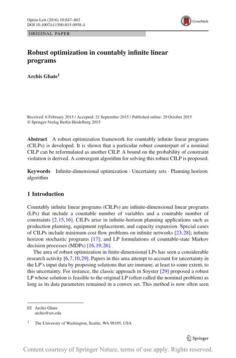 Robust Optimization In Countably Infinite Linear Programs