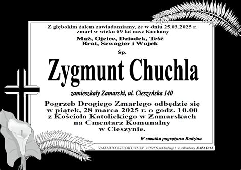Zmarł Śp Zygmunt Chuchla