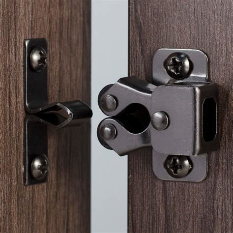 Keenkee 4 Pcs Cabinet Latch Double Roller Catch Hardware For Cupboard Closet Kitchen Cabinet