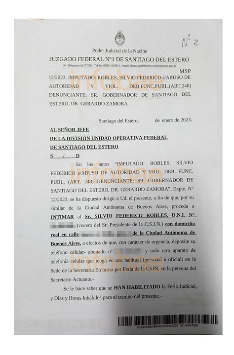 Gerardo Zamora realizó una denuncia penal contra Silvio Robles el
