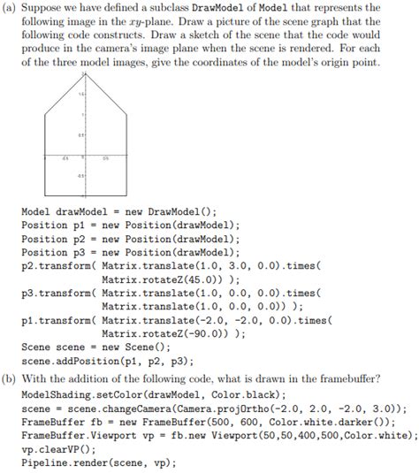 Solved A Suppose We Have Defined A Subclass DrawModel Of Chegg