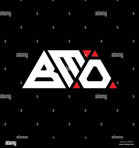 Bmo Triangle Letter Logo Design With Triangle Shape Bmo Triangle Logo