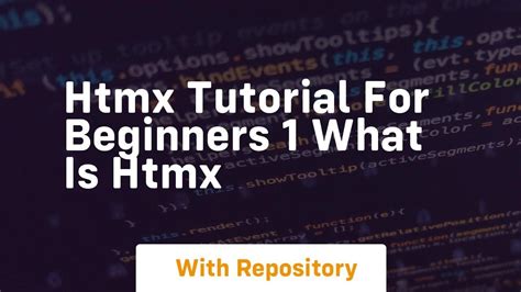 htmx tutorial for beginners 1 what is htmx youtube