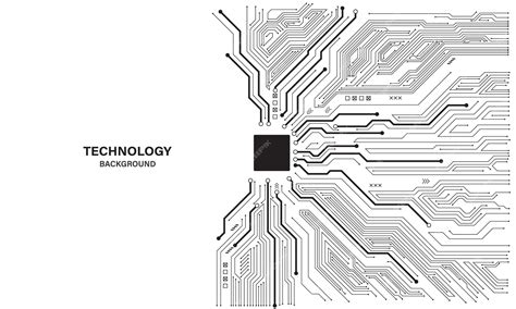 premium vector circuit board technology background central computer