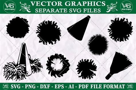 Pom Poms Svg Cheerleader Pom Poms Illustrations ~ Creative Market