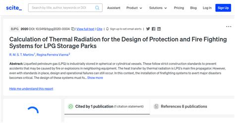 Calculation Of Thermal Radiation For The Design Of Protection And Fire
