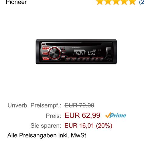 Pioneer Autoradio USB-Stick (Musik, Auto)