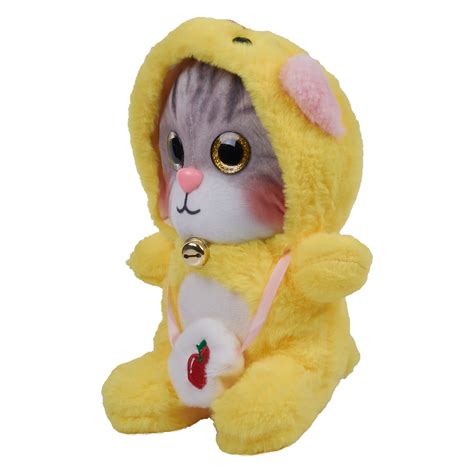 Игрушка мягкая ВД трейд Кот в капюшоне Желтый купить по цене 399 ₽ в ...