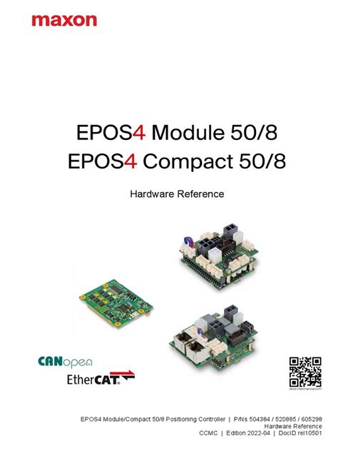 Epos4 Module Compact 50 8 Hardware Reference 2022 Pdf Electrostatic