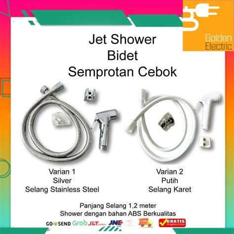 Jual Jet Shower Wc Cebok Warna Putih Silver Toilet Semprotan Shopee