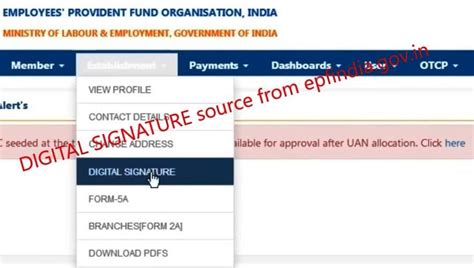 Digital Signature Certificate DSC For EPFO In Epfindia Gov In