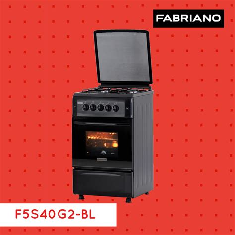 Fabriano Gas Range F5s40g2 Bl 50cm 56l Oven Capacity 4 Gas Burner