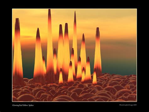 Glowing Red Yellow Spikes By Photographicdesign On Deviantart