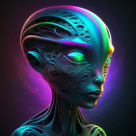 AI Generated Illustration Depicting An Extraterrestrial Entity For