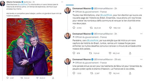 Presidentes Y Líderes Del Mundo Felicitan A Lula Da Silva