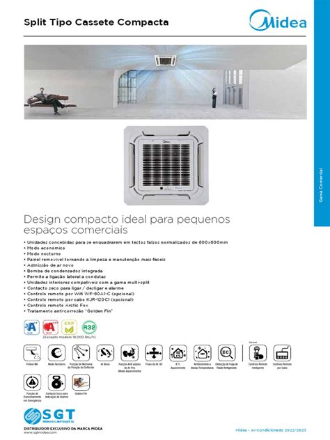 Unidades De Ar Condicionado Tipo Cassete Compactas Da Midea