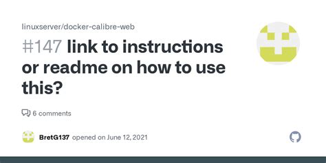 Link To Instructions Or Readme On How To Use This · Issue 147 · Linuxserverdocker Calibre Web