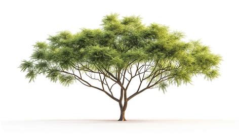 A Widespreading Tree With A Flat Horizontal Canopy Of Light Green