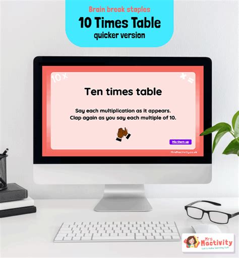 10 Times Table Practice Powerpoint Mrs Mactivity