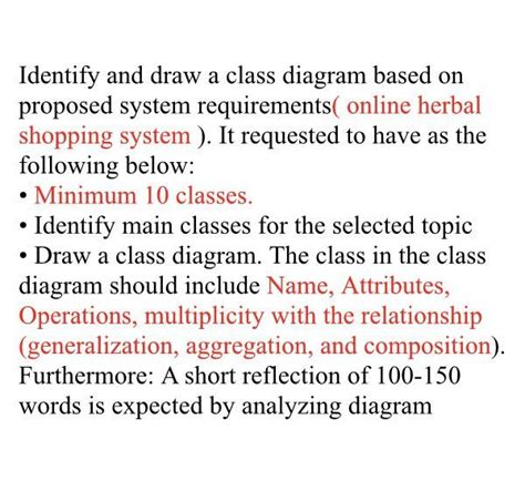 Solved Identify And Draw A Class Diagram Based On Proposed Chegg