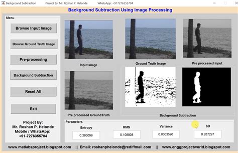 Background Subtraction Using Matlab Source Code ENGINEERING PROJECTS