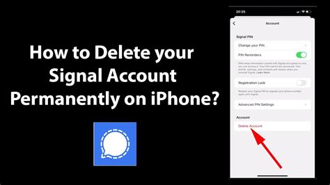 How To Delete Your Signal Account Permanently On Iphone Youtube