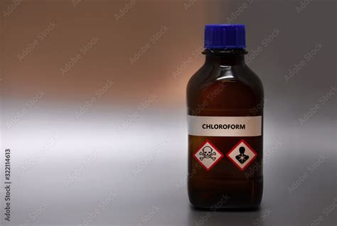 Chloroform In Brown Laboratory Bottle Stock Images A Bottle Of