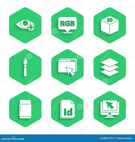 Set Web Design And Development ID File Document Computer Monitor