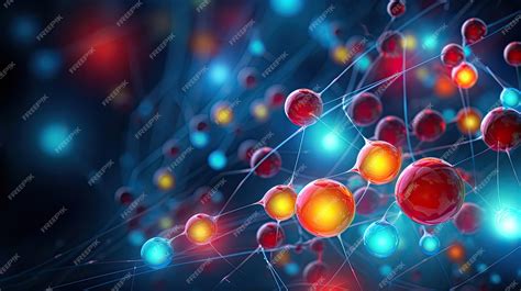 Premium Photo View Atom Background