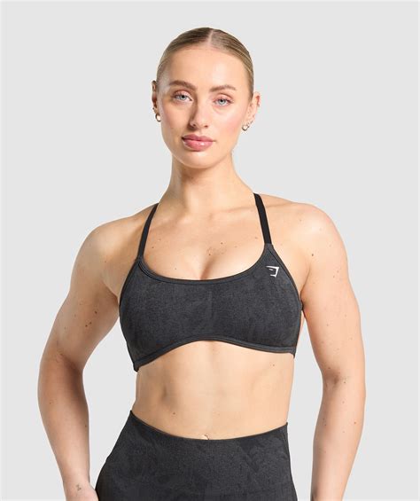 Gymshark Adapt Camo Cross Back Sports Bra Asphalt Greyblack Gymshark